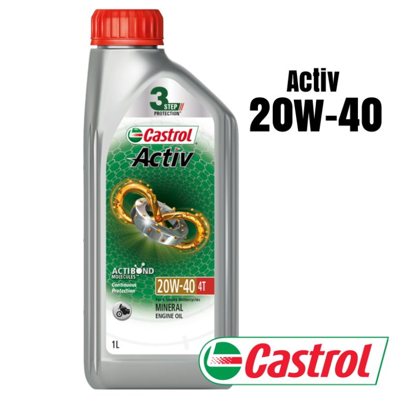 Castrol Minyak hitam engine oil Go GO! Essential 20w 40 20 40 4T Active ...