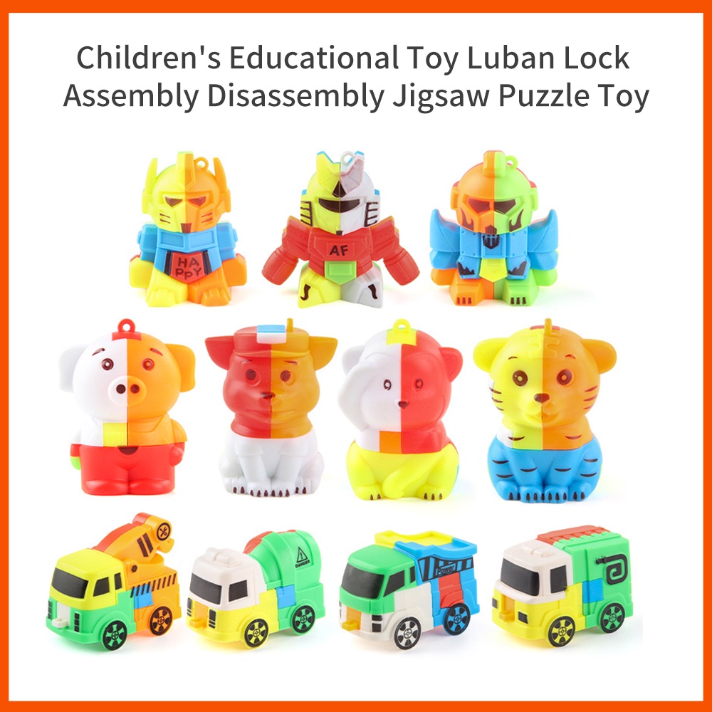 Plastic Kongming Luban Lock Children's Puzzle Assembled Toys Toddler ...