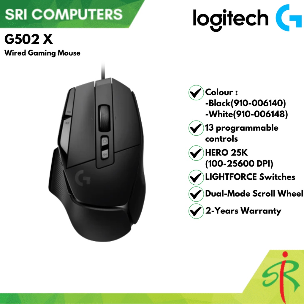 [2-YEARS WARRANTY] Logitech G502 X Wired Gaming Mouse | Shopee Malaysia