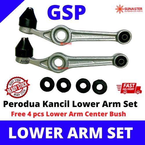 GSP Perodua Kancil Lower Arm Set (Front Lower Arm 2pcs + Free 4pcs ...