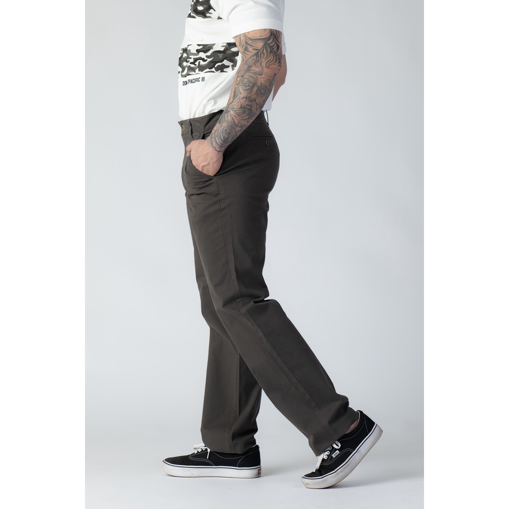 Dapper Men | Straight Cut Cotton Pants Brown - C20366S | Shopee Malaysia