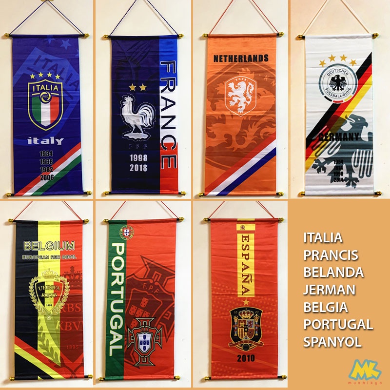 European Football National Team Hanging Banner/Flag | Shopee Malaysia