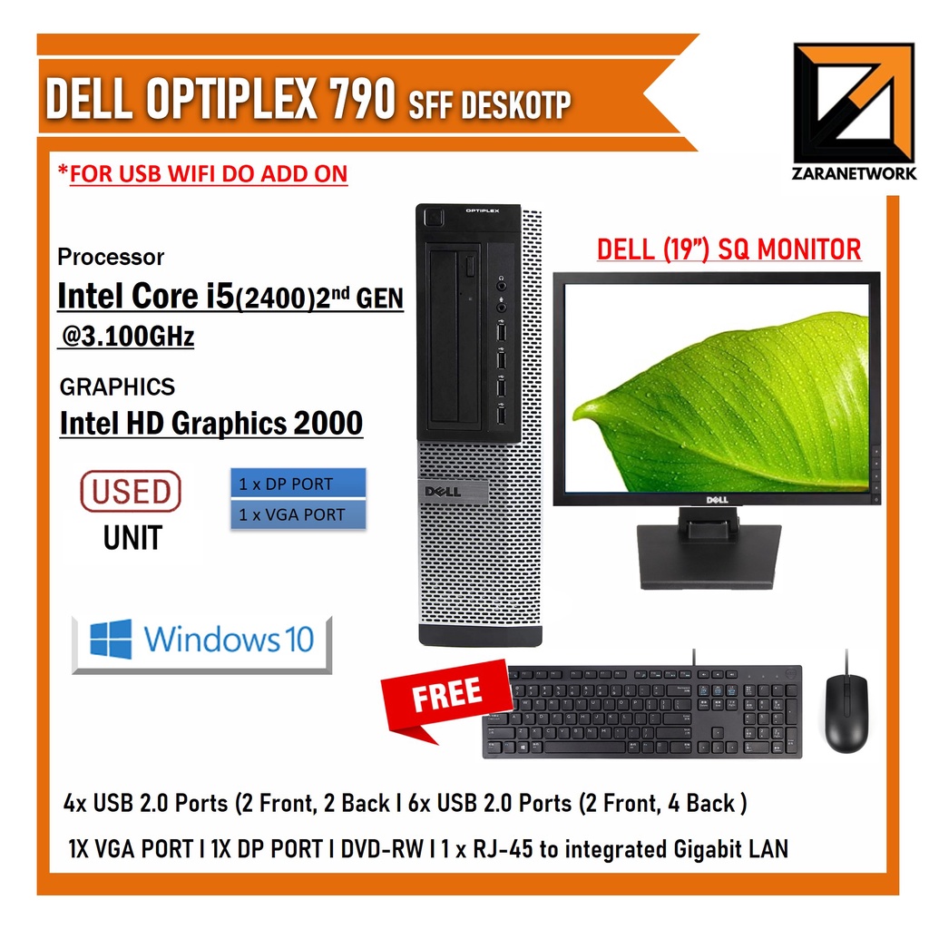 Dell Desktop Optiplex 790 , 9010 , 9020 Core i5 / i7(2nd / 3rd / 4th GEN )Full SET (CPU+MONITOR ...
