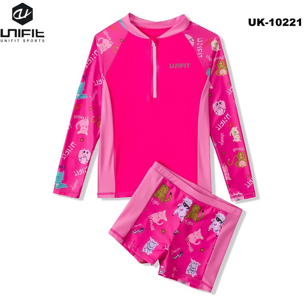 UNIFIT Kids Rush Guard Terno Swimming Attire Girls UK-10221 | Shopee ...