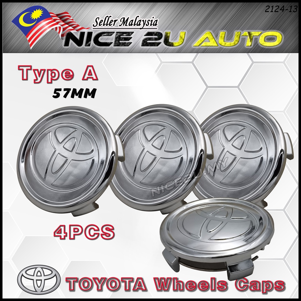 Toyota 57mm 62mm Rim Cap Vios Avanza Innova Camry Alphard Sport Rim ...