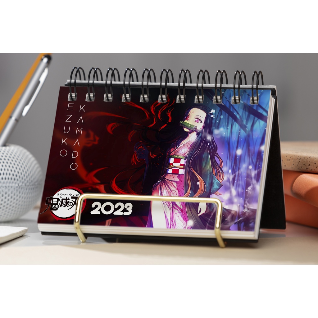 XO Hard Spring Desktop Calendar 2023, Kimetsu no Yaiba NEZUKO character ...