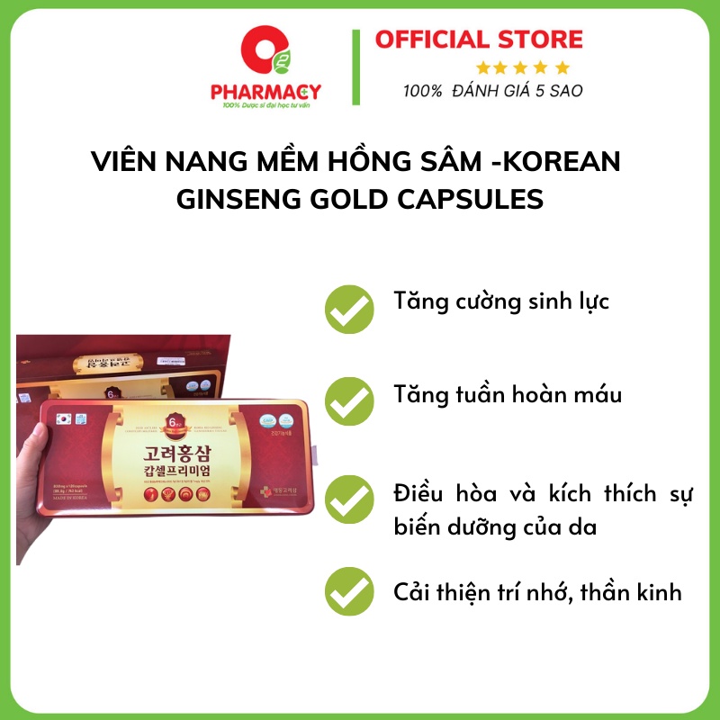 Korean Ginseng Gold Capsules - Korean Ginseng Gold Capsules (Box of 120 ...