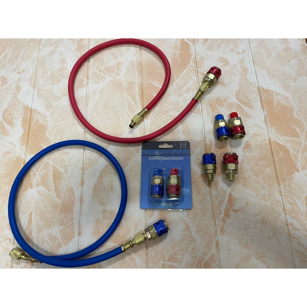 AC R134A Quick Connector Adapter Coupler Auto A/C Manifold Gauge Low ...