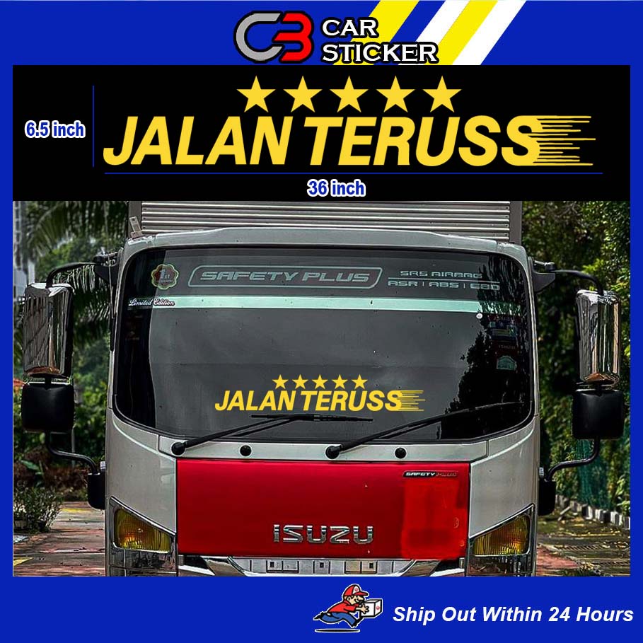 JALAN TERUS LIMA BINTANG LORRY STICKER / CS084 | Shopee Malaysia