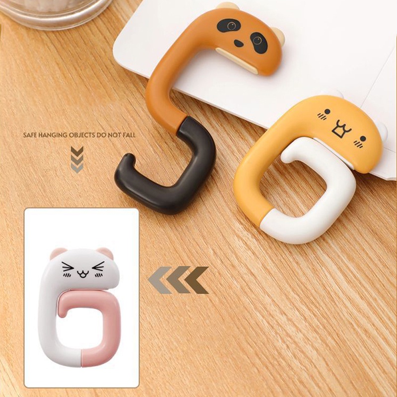 Student Bag Hook Cartoon Tableside Multi-Functional Paste Free Hook ...