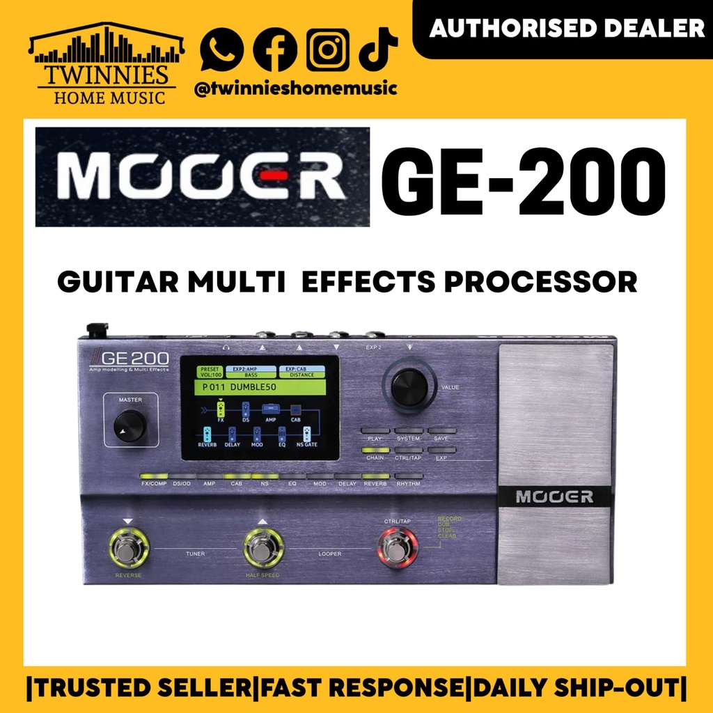 MOOER GE200 GUITAR MULTI EFFECTS PROCESSOR | Shopee Malaysia