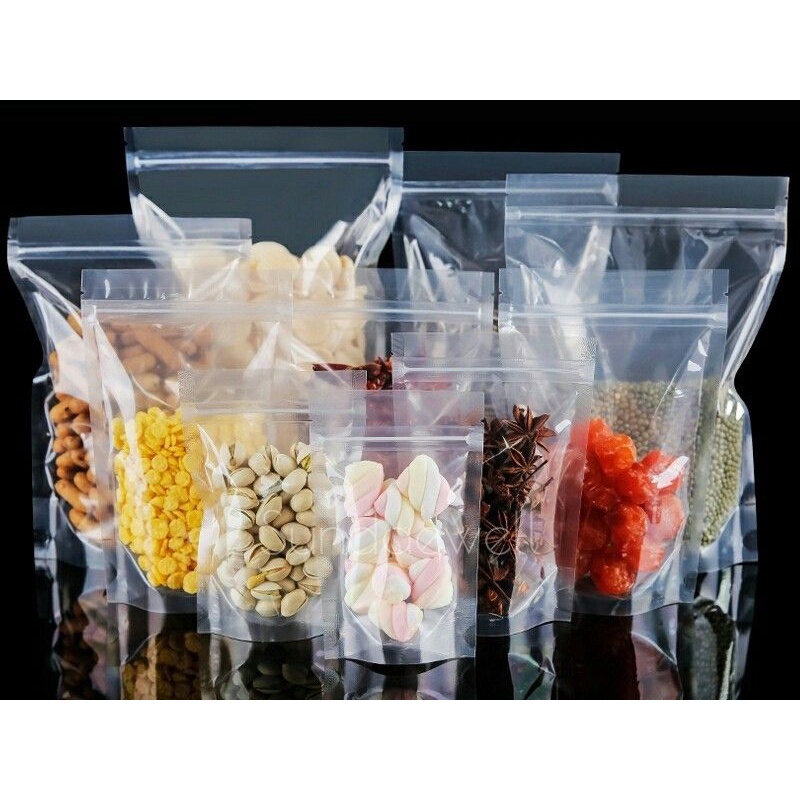 Extra Thick PET Zip-Lock Food Packaging Transparent Stand Pouch Bag ...