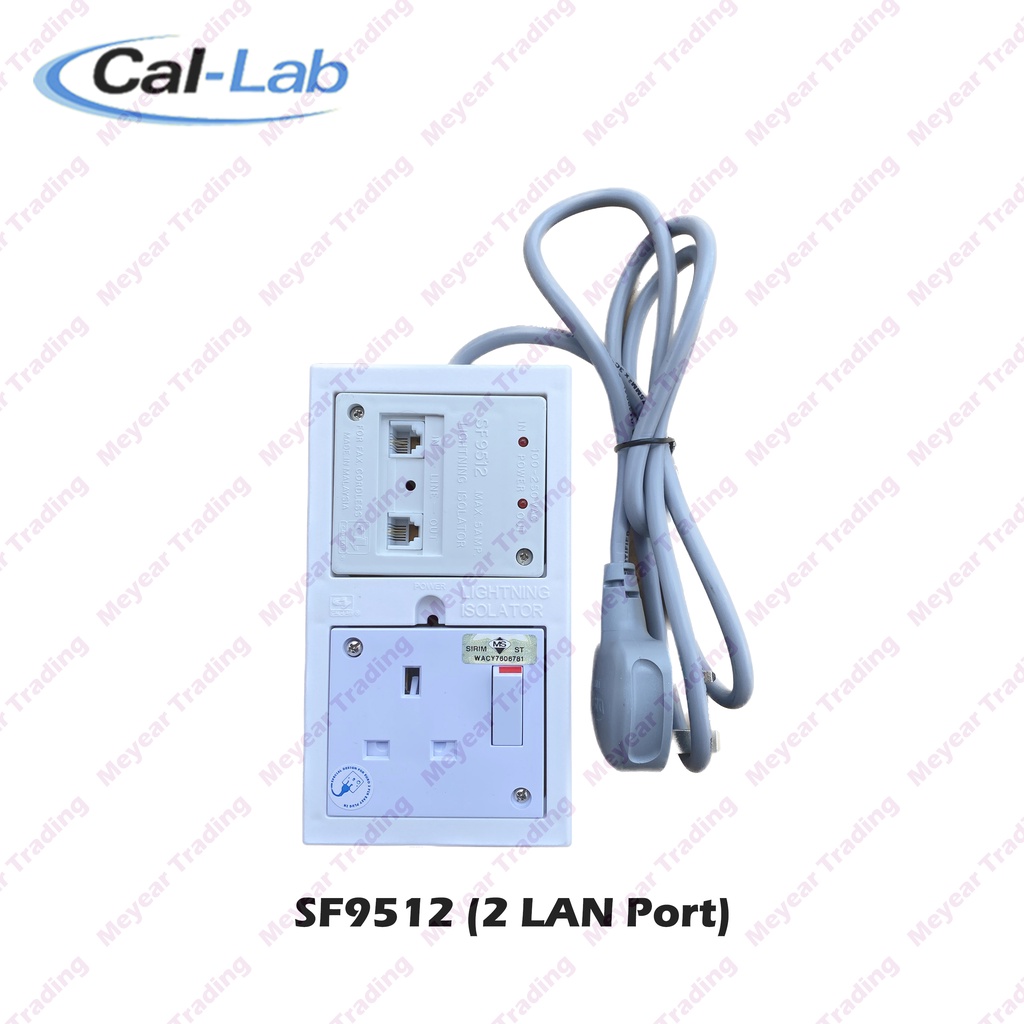 Cal-Lab Lightning Isolator ( CLLI SF9512-DSL ) 230V Power Outlet Phone ...