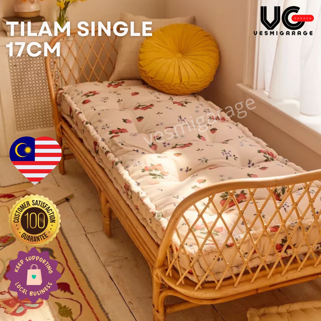 Thicker 17cm Single Mattress Tatami Topper Tilam Matress Feather Velvet ...