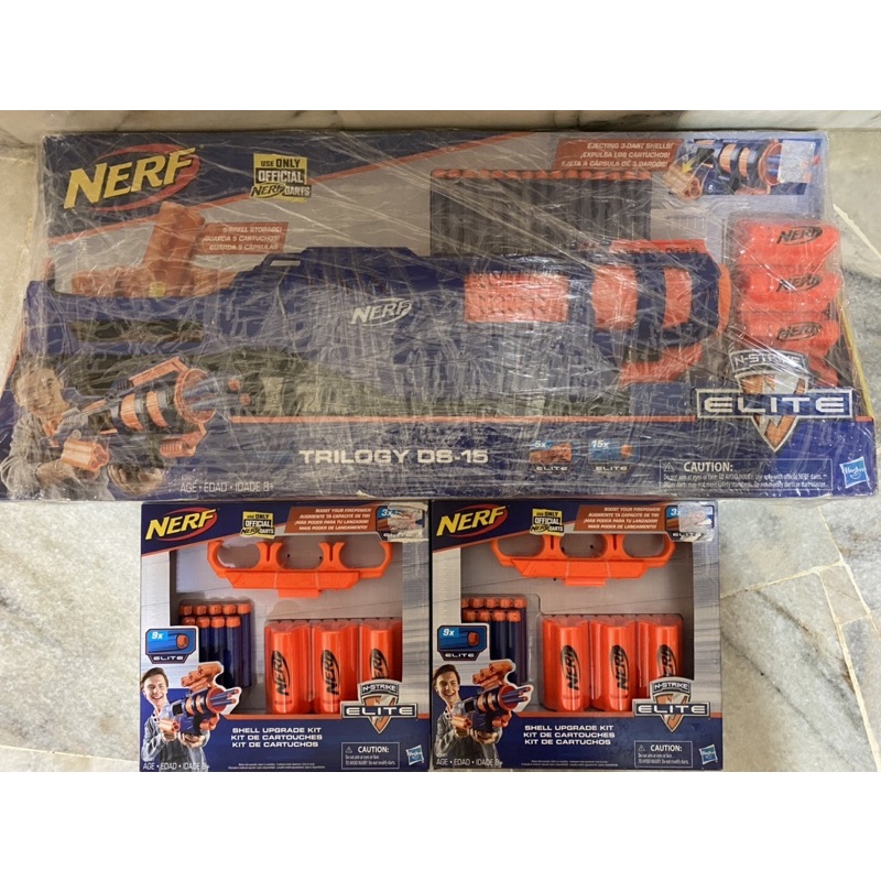 nerf n strike elite trilogy bs-15 /nerf shell upgrade includes 3 shells ...