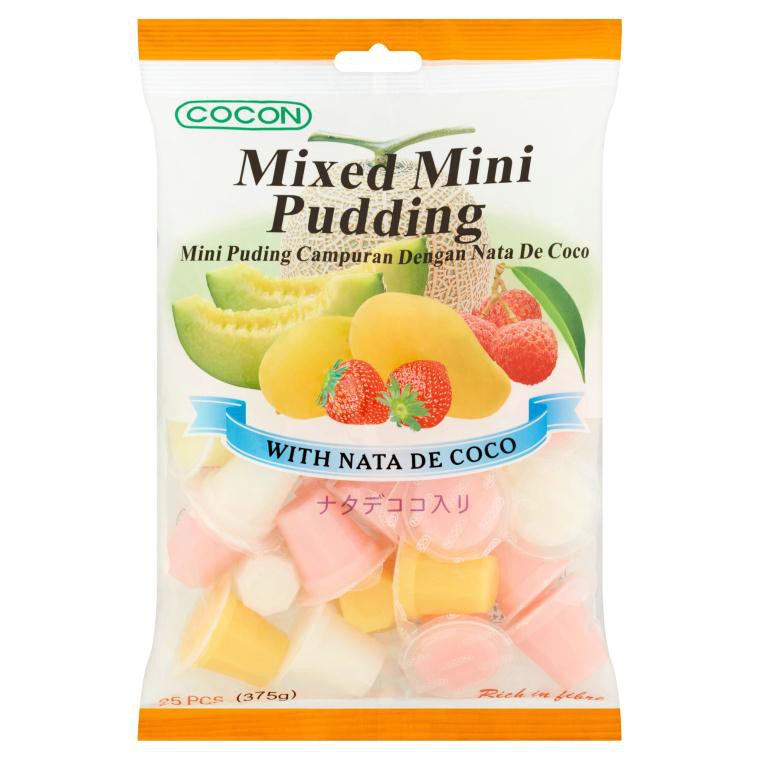 [911] Cocon Mini Pudding with Nata De Coco Assorted Fruit Flavour 15gm ...