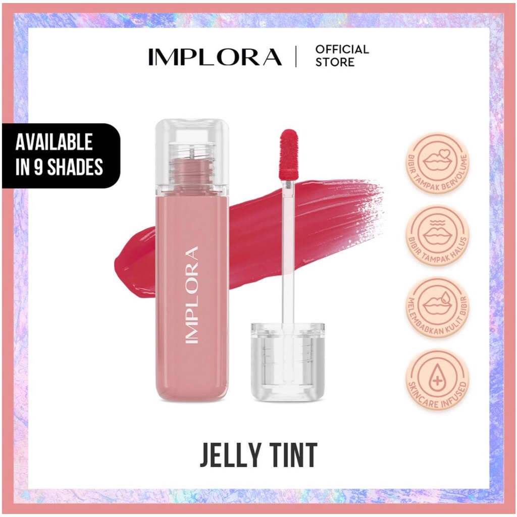 !! Jelly Tint IMPLORA | Glossy Lip Tint | Bpom | Shopee Malaysia