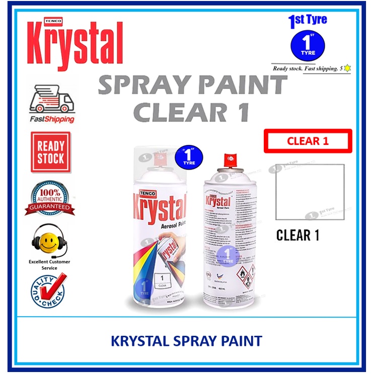 KRYSTAL & AEROMIX SPRAY PAINT 400ml Aerosol Spray Paint Automotive ...