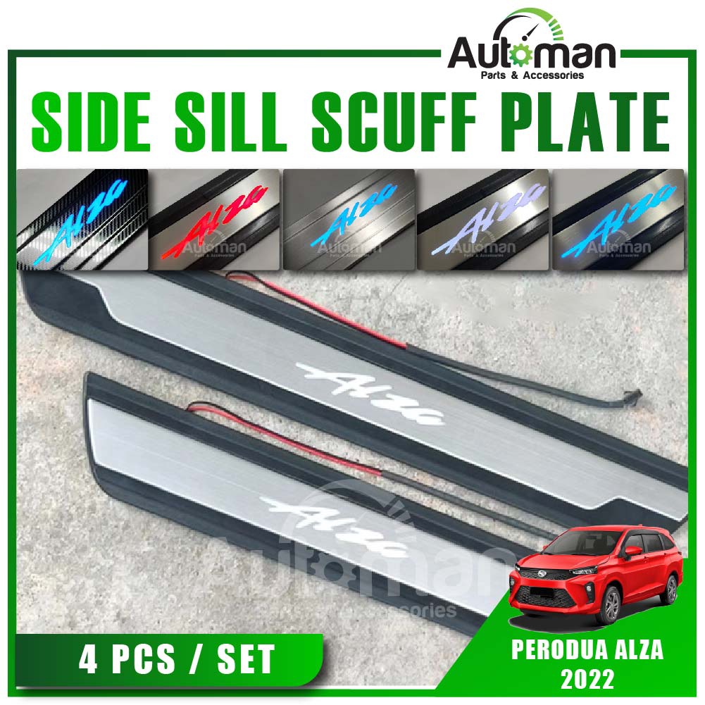 Perodua Alza New 2022 LED Side Sill Plate Car Door Side Step Protector ...