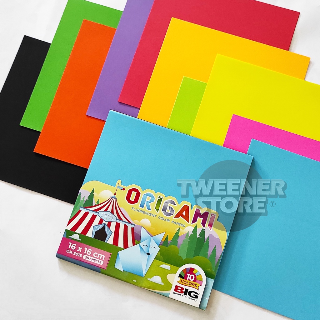 Big Origami Folding Paper 16x16cm | Contains 50 SHEETS | Shopee Malaysia