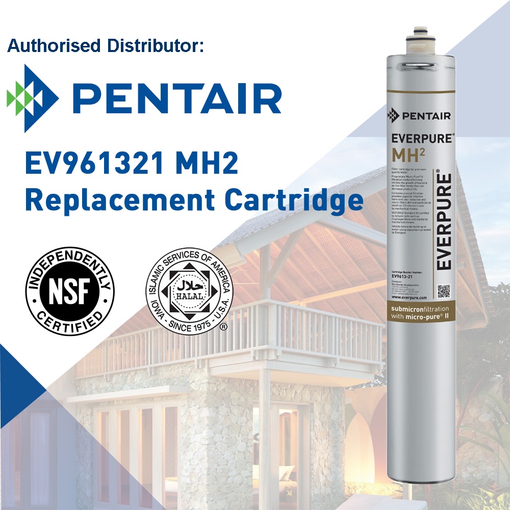 PENTAIR EVERPURE EV961321 MH2 Replacement Water Filter Replacement ...