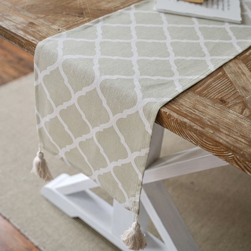 Alas Meja Cotton Linen | Cotton Linen Table Runner | Table Cloth ...