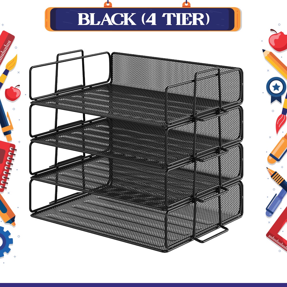 Borong365 Rak File Besi Document Storage Rack 办公室置物架 Document Tray ...