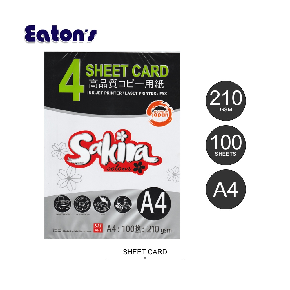 Smart Sakira Colour | A4 4-Sheet Card (210Gsm) (100's) | Shopee Malaysia