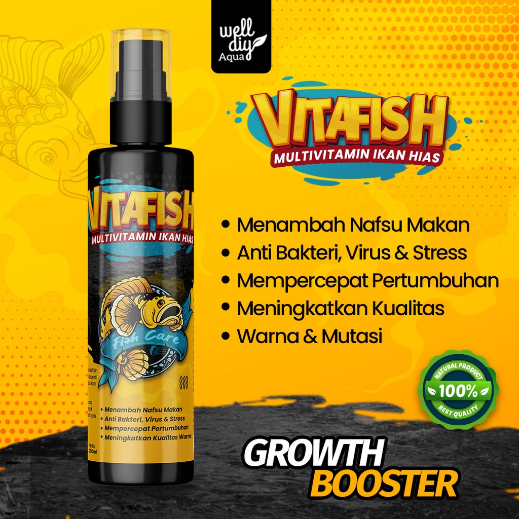 Fish Feed Vitamins Speed Growth Color Booster Vitafish 250 ml | Shopee ...