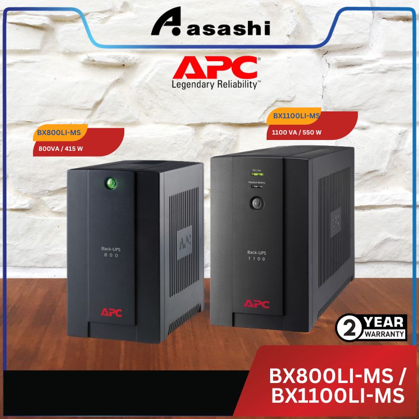 APC BX800LI-MS / BX1100LI-MS Back-UPS 800VA / 1100VA, 230V, AVR, Universal and IEC Sockets ...