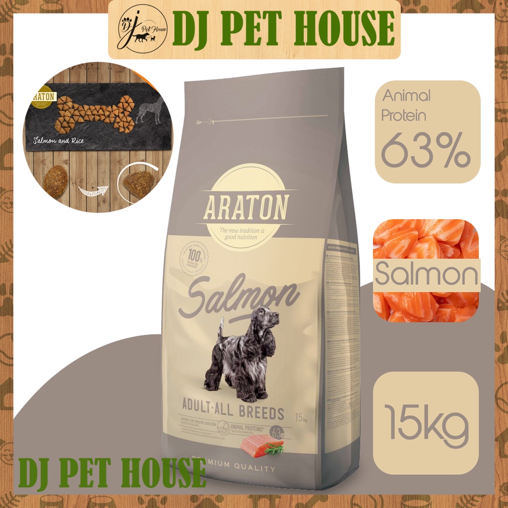 Araton Salmon Adult All Breeds Dog Dry Food 15kg | Shopee Malaysia