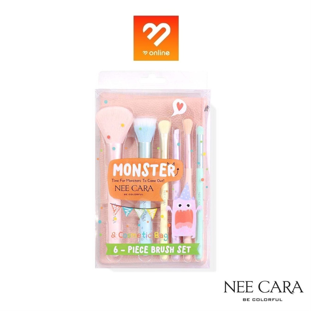 Nee Cara Monster 6-Piece Brush Set N1967 | Shopee Malaysia