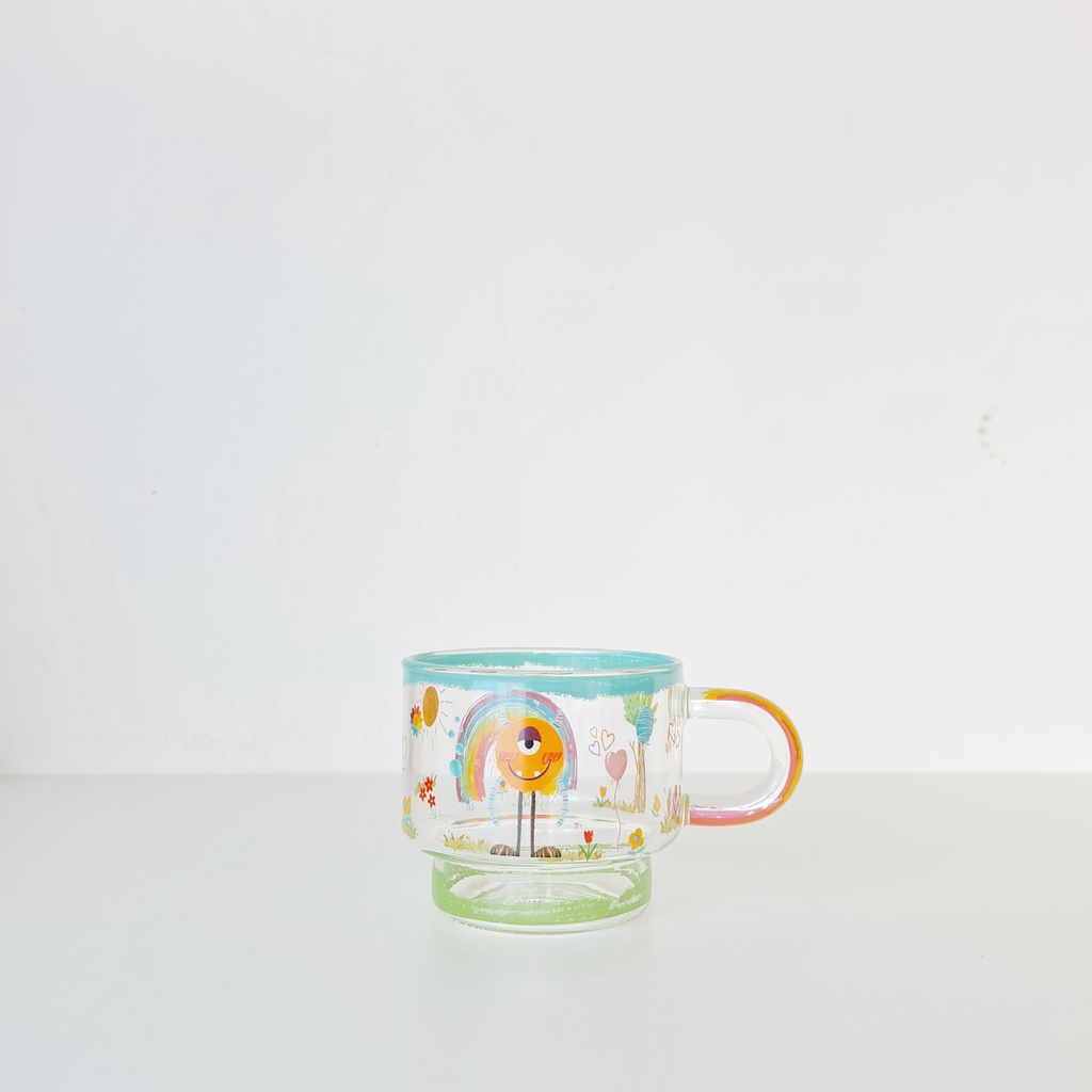 HICCUP Ins monster glass mug korean breakfast aesthetic cereal milk ...