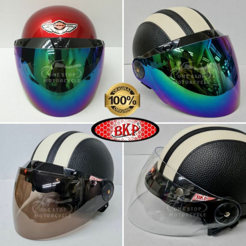 BKP Pilot Cruiser 323 Visor Siang Malam Universal 3pins Button Visor ...