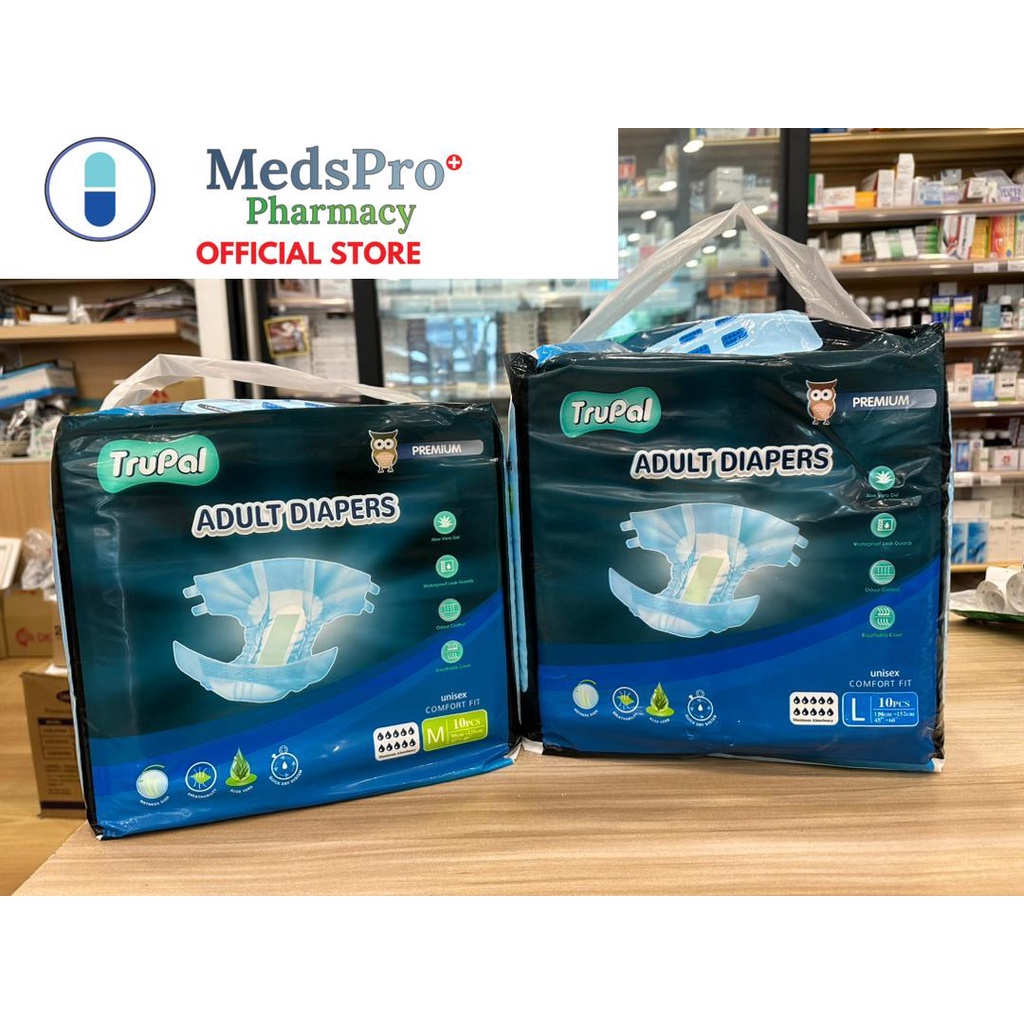 TRUPAL PREMIUM ADULT DIAPERS SIZE M / L 10's | Shopee Malaysia