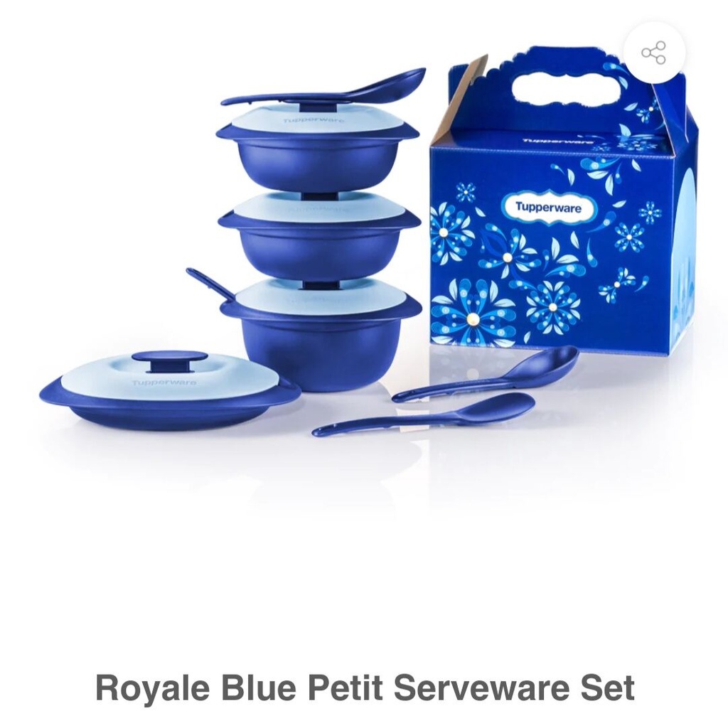 Tupperware Petit Blue Serveware Set Purple Royal Blossom Serveware Set ...