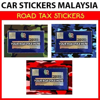 Roadtax Sticker - Army Camo Green Blue Red Askar Tentera Bomba Udara ...