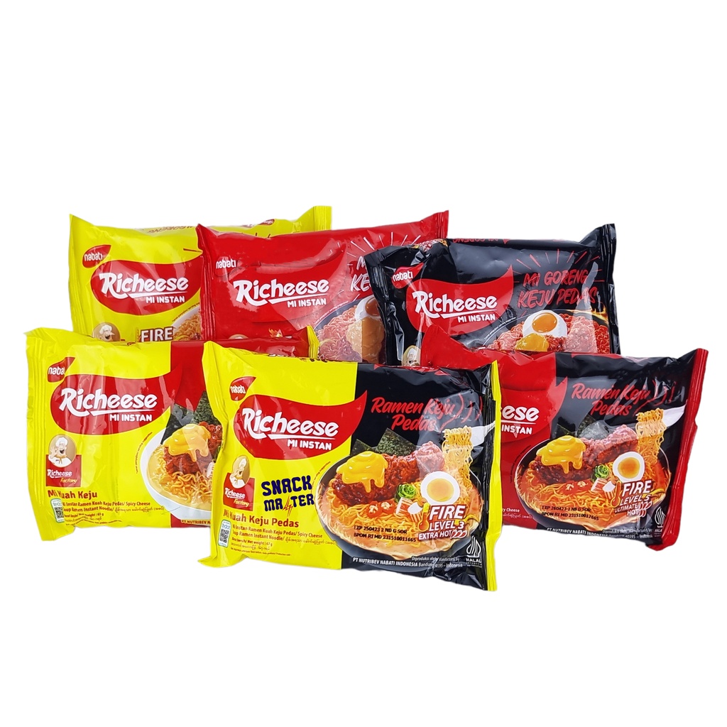 Richese Cheese Fried Noodles - Netto 74gr | Shopee Malaysia