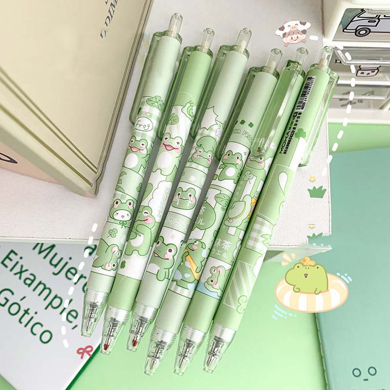 New Cute Matcha Frog Press Gel Pen Black 0.5mm | Shopee Malaysia