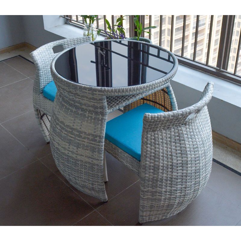 HomeSpace Coffee Table Set meja kopi 1 Table + 2 Chairs | Shopee Malaysia