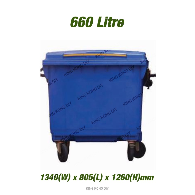 [ KL & Selangor ONLY ] 660L 1100L Green Bandaraya Mobile Garbage Bin ...