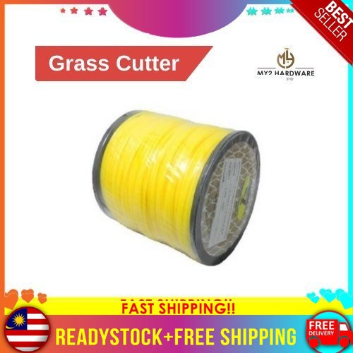 Grass Cutter Nylon Trimmer Line String Yellow 2.4mm / Trim Line Roll ...