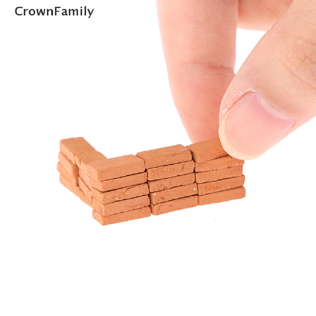 [CrownFamily] 50Pcs Dollhouse Brick Model DIY Miniature Building ...