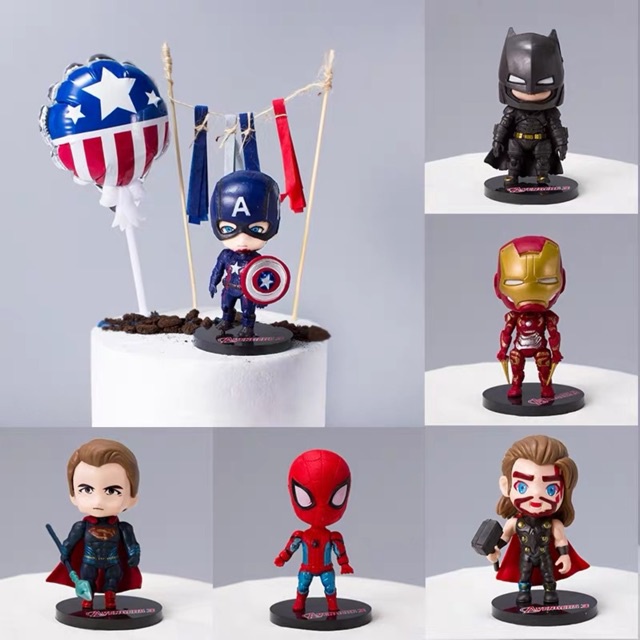 Ready Stock - Avengers cake topper/Q version/ spiderman/ captain ...
