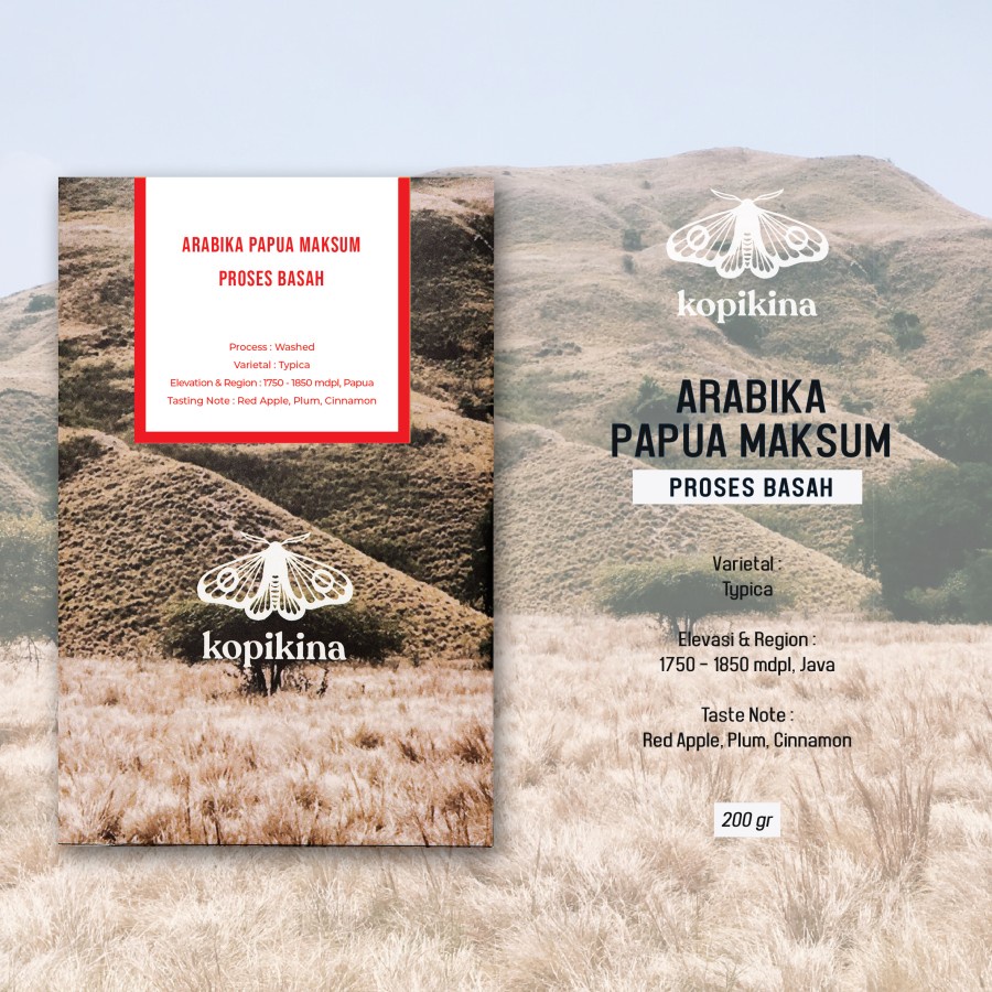 Papua Maksum Arabica Coffee Wet Process 200 gr | Shopee Malaysia