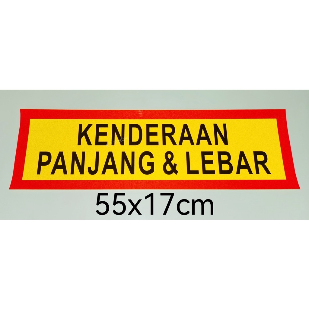 1pcs Reflective Kenderaan Panjang And Lebarkenderaan Lebarawas Kenderaan Panjangno Sirim