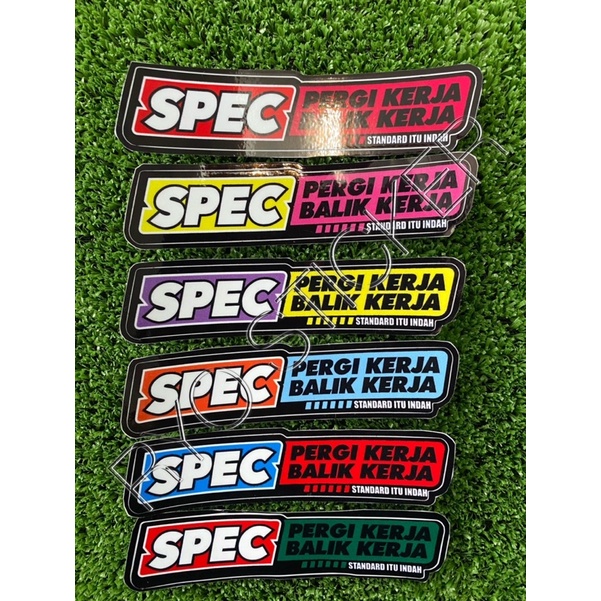 STICKER SPEC PERGI KERJA /PERGI SURAU /PERGI SEKOLAH /PERGI OPIS ...