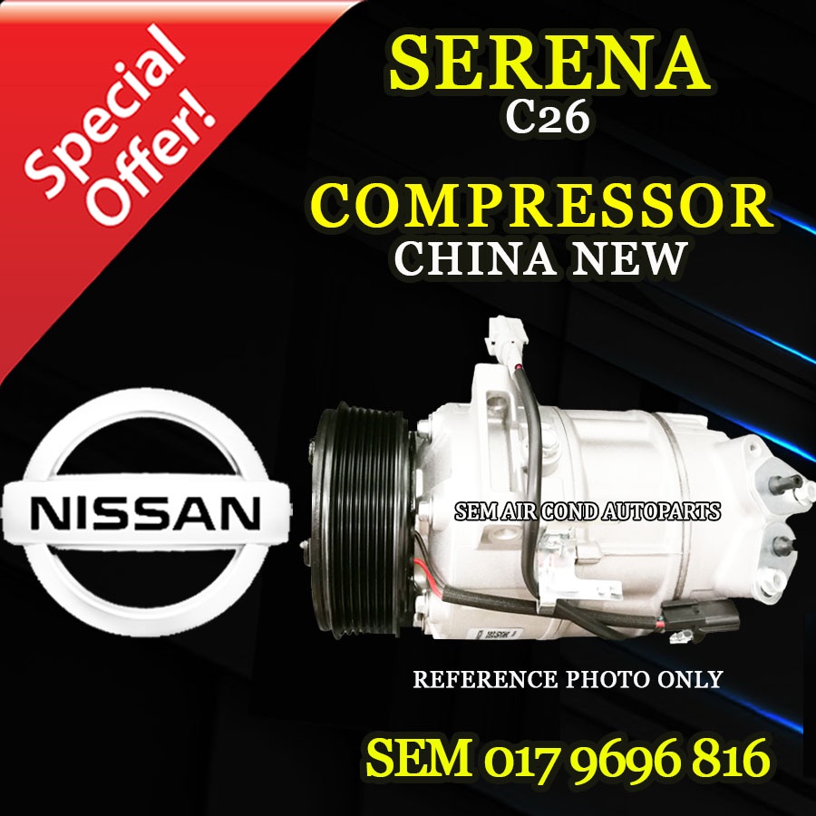 NISSAN SERENA C26 CHINA NEW COMPRESSOR/ KOMPRESOR (CAR AIRCOND SYSTEM ...