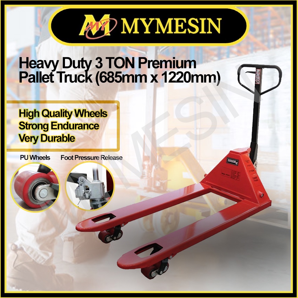 MY 3 Ton Heavy Duty Premium Hand Pallet Truck Pallet Trolley Truck ...