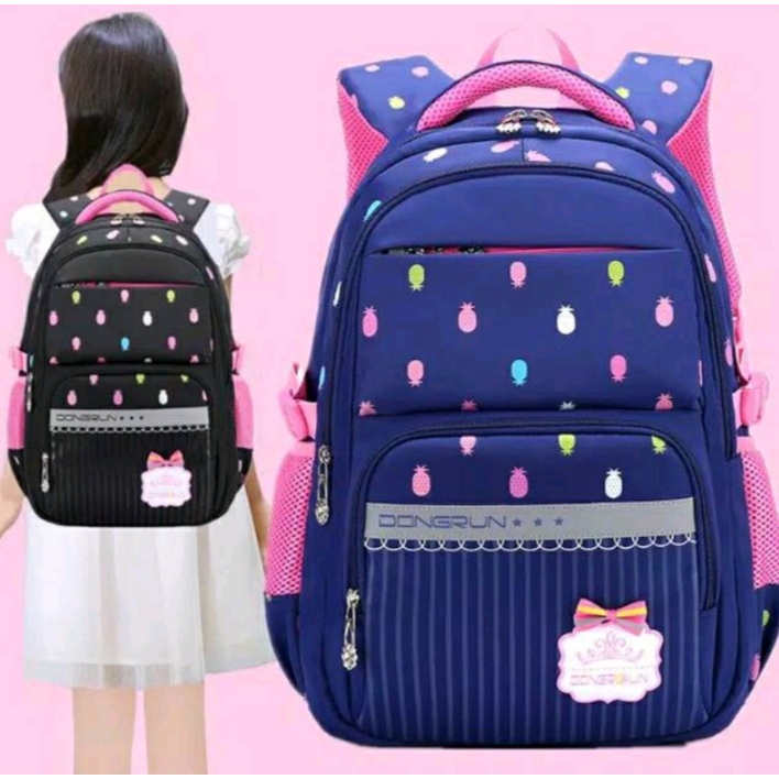 Ptm - pineapple motif Girls School Bag- Elementary School Backpack-Girl ...